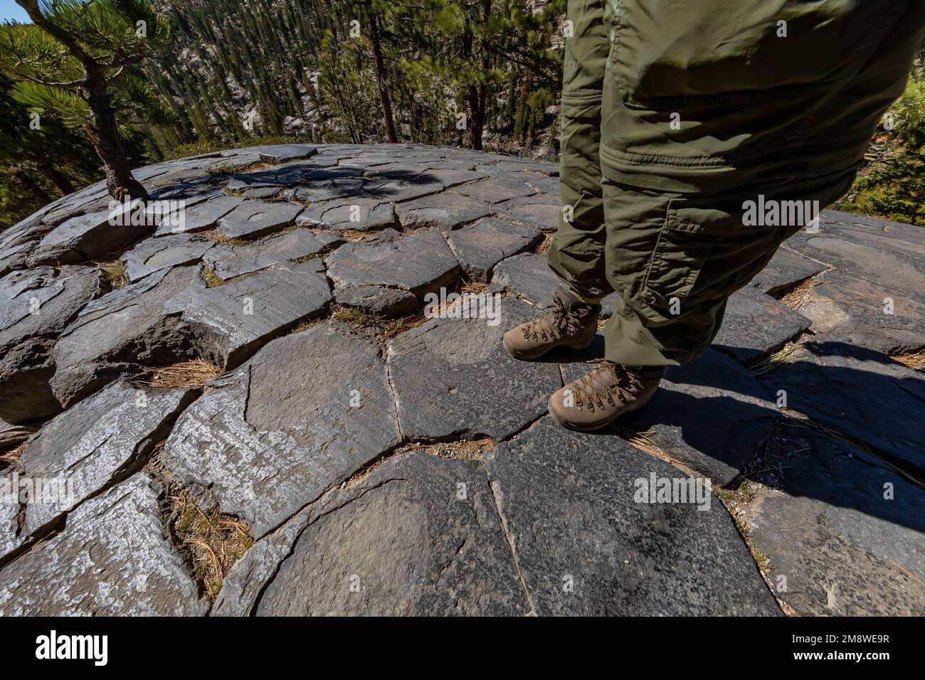 Basaltic columns created by cooling lava in Devils Postpile National ...