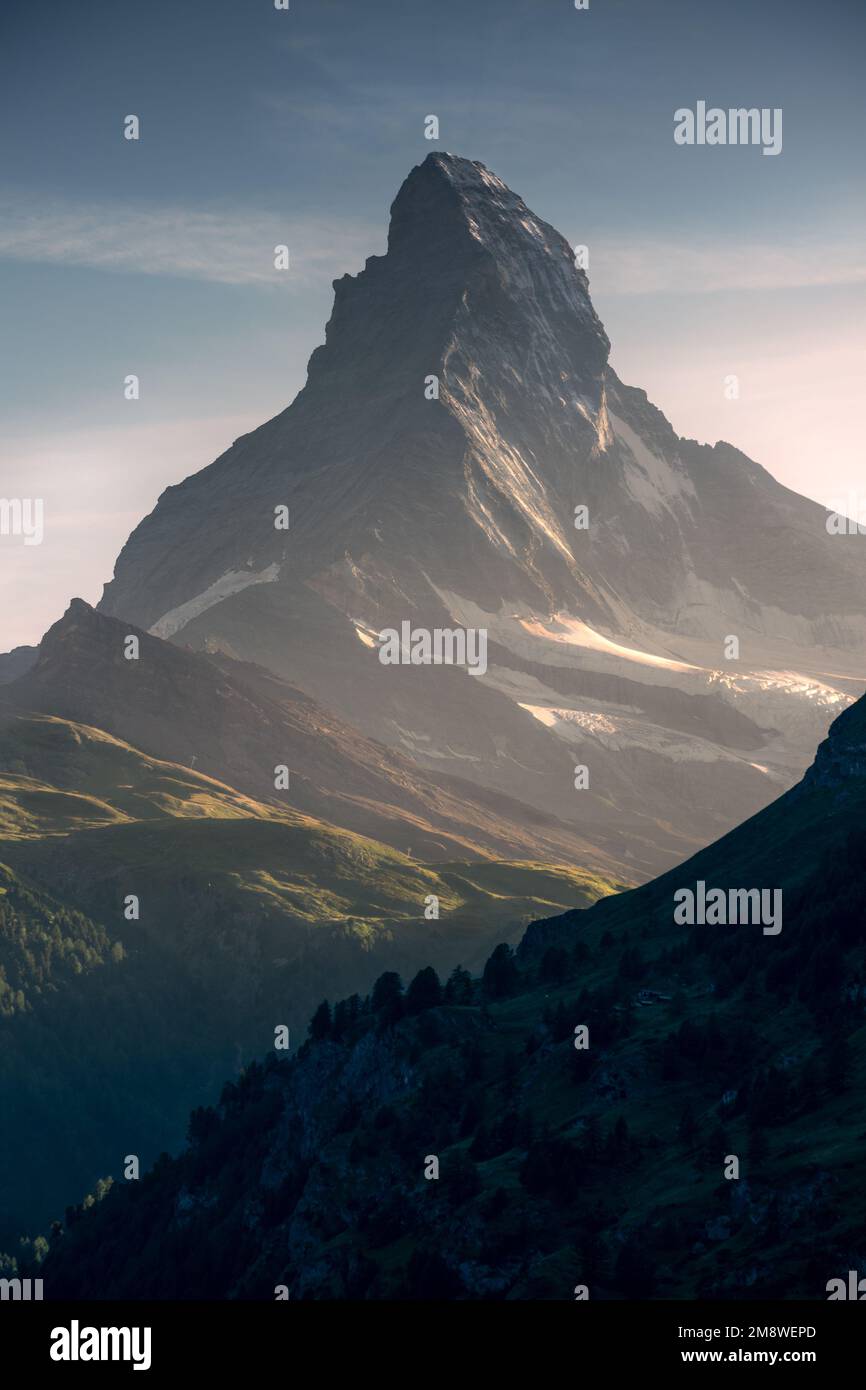 Matterhorn in Zermatt during sunset Stock Photo - Alamy