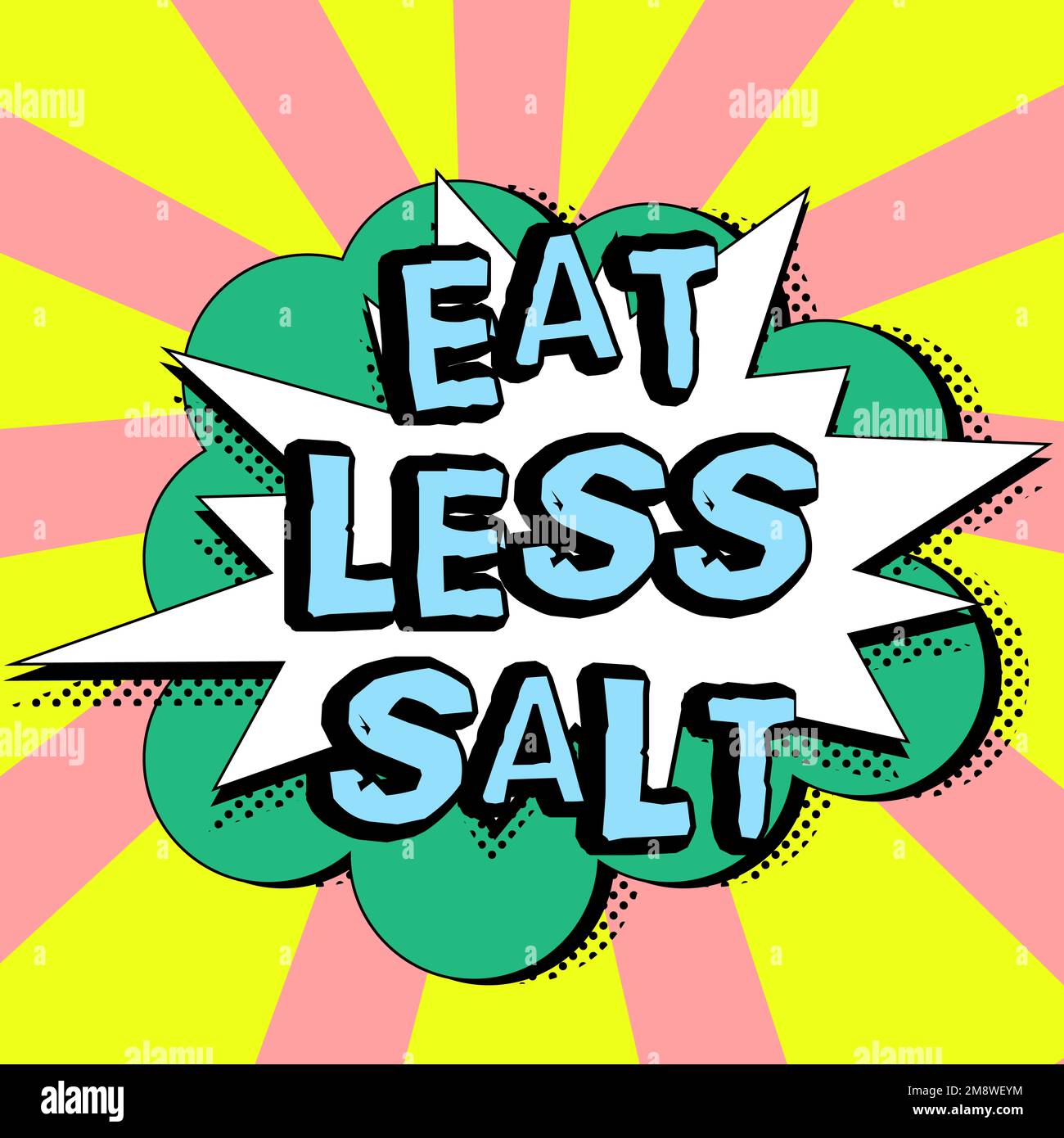 Writing displaying text Eat Less Salt. Word Written on reducing the ...