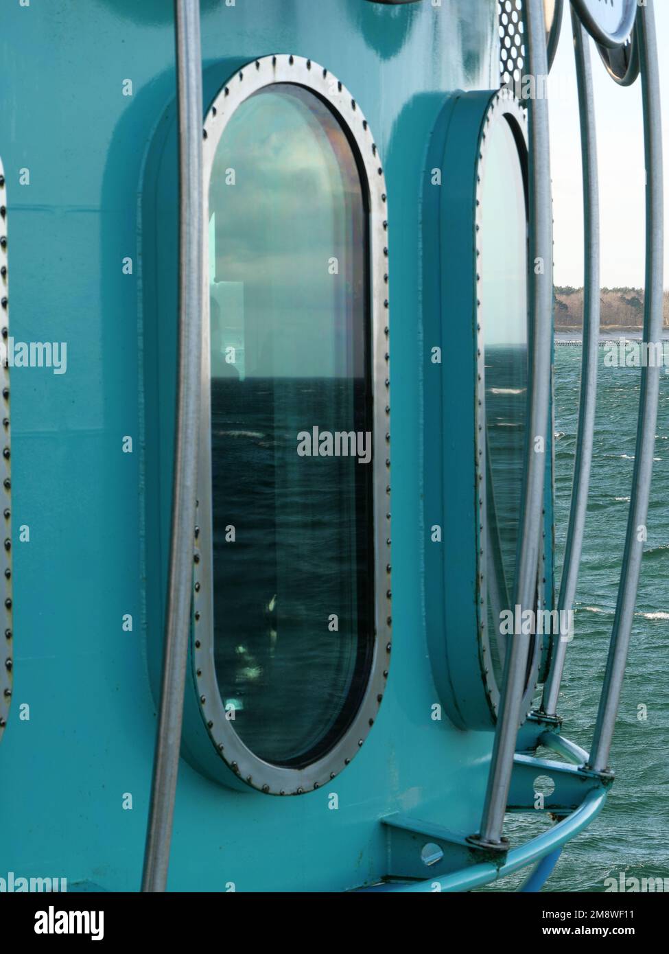 The diving bell ready for diving at the pier in Zingst on the Darß with ...