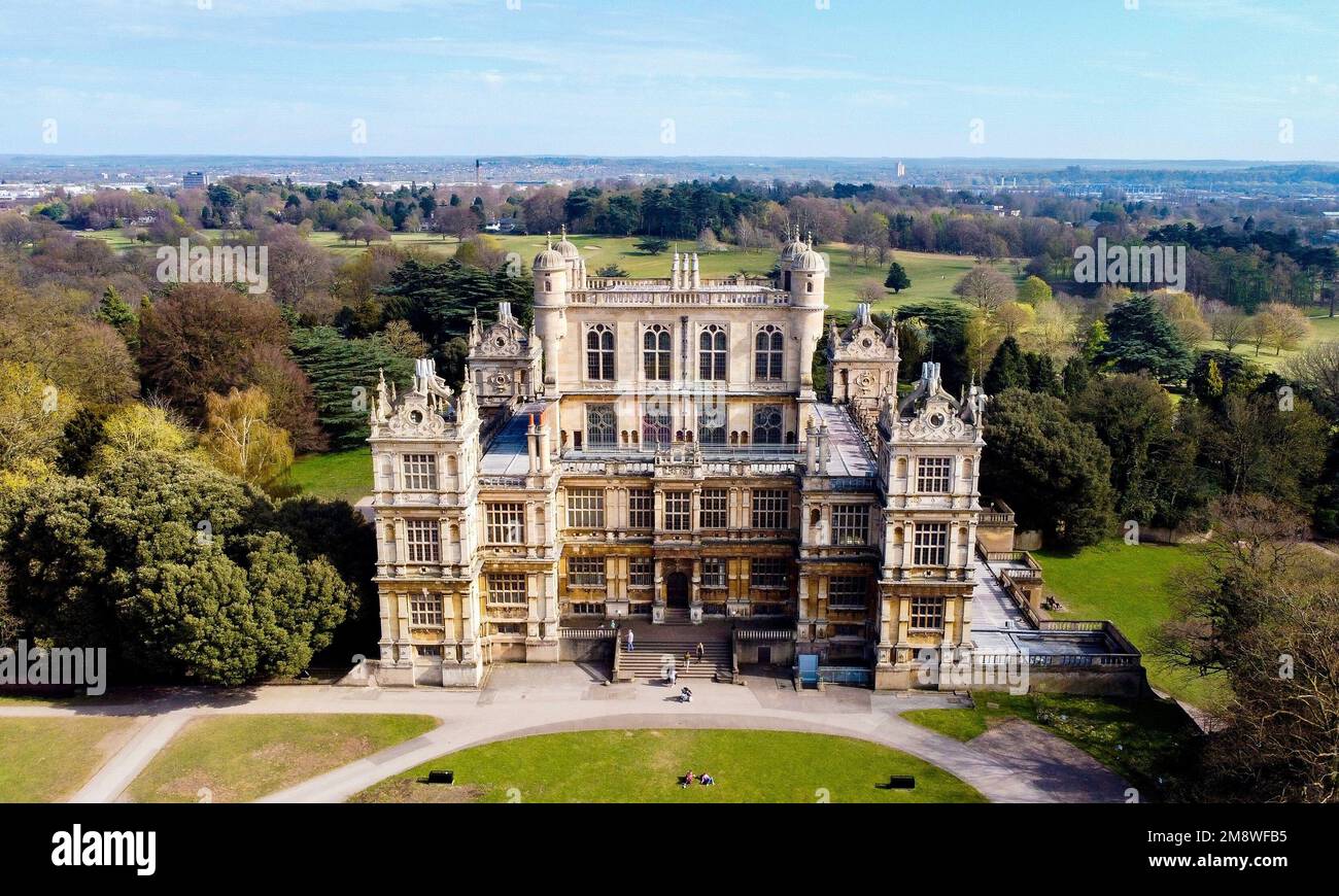 Wollaton hall aerial hi-res stock photography and images - Alamy
