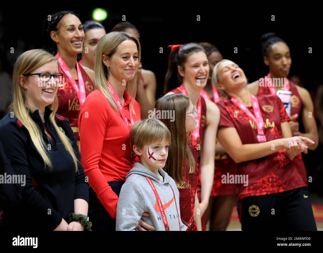 England head coach Jess Thirlby after her side win during the Vitality ...