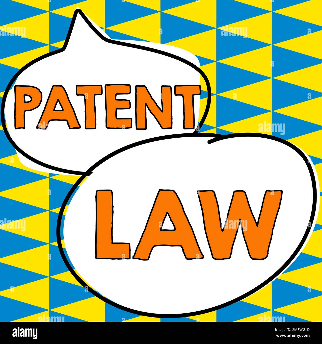 Sign displaying Patent Law. Word Written on deals with an inventor's ...