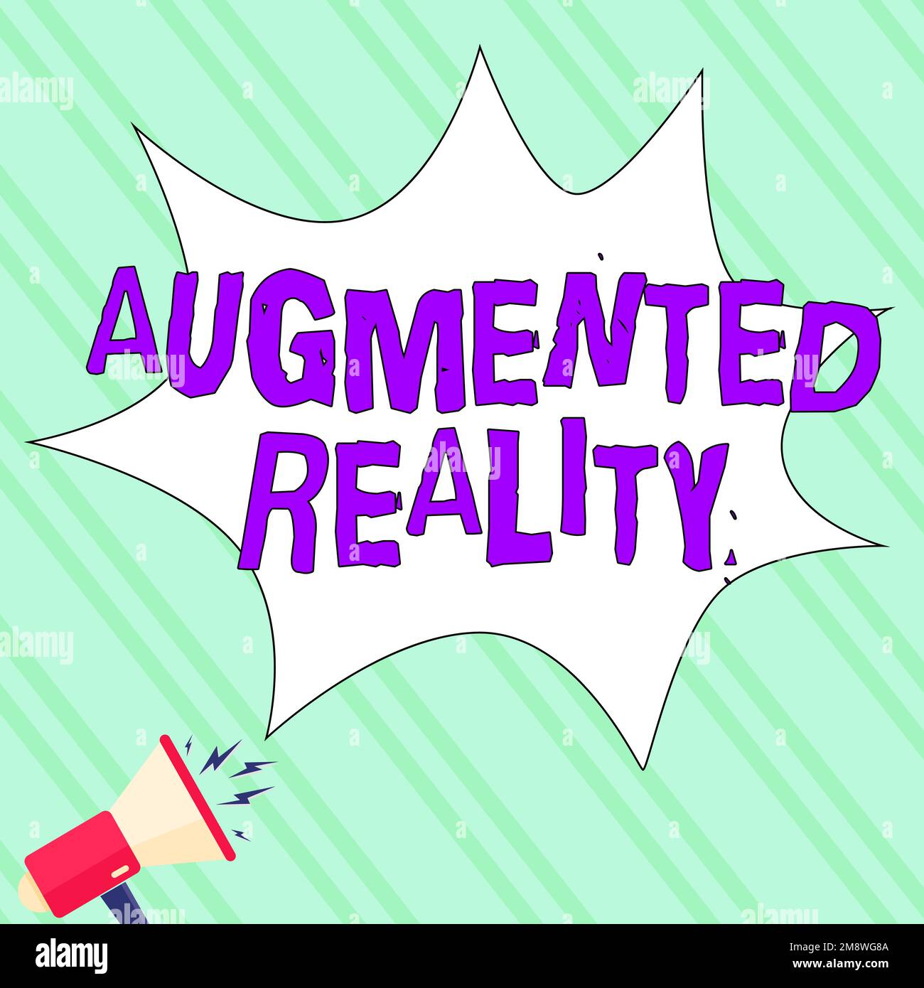 Hand writing sign Augmented Reality. Word Written on technology that ...