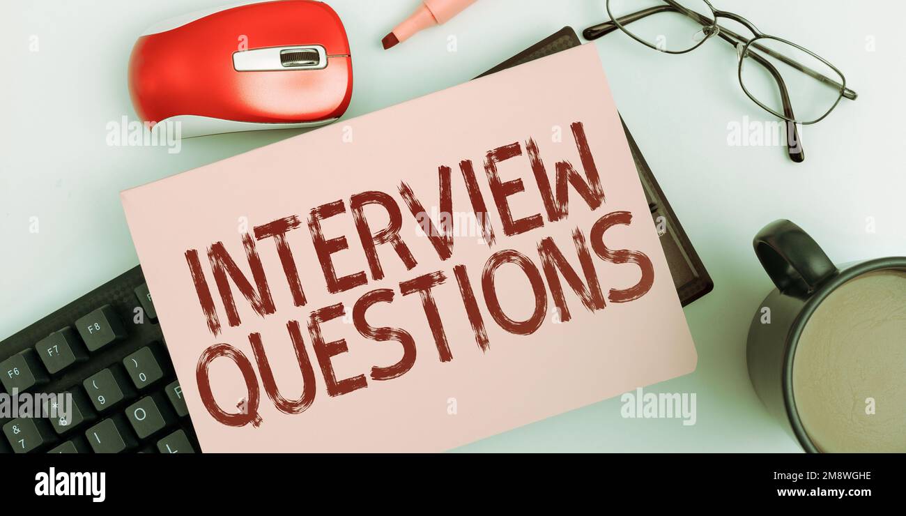 Handwriting text Interview Questions. Business approach Typical topic ...