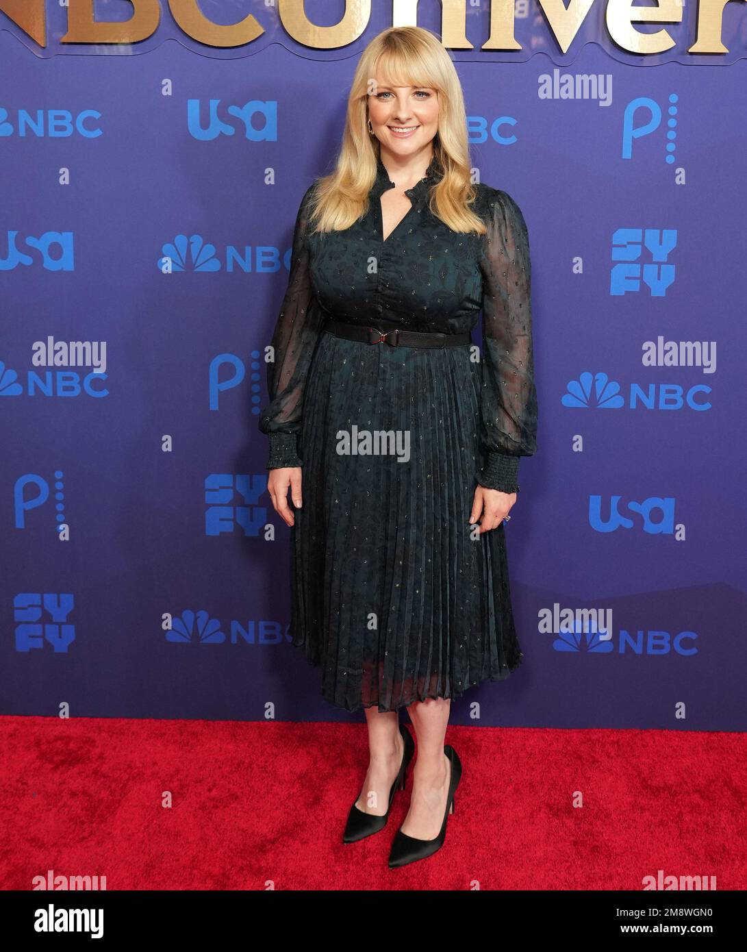 Los Angeles, USA. 15th Jan, 2023. Melissa Rauch at the 2023 NBCUNIVERSAL Press Tour held at the ...