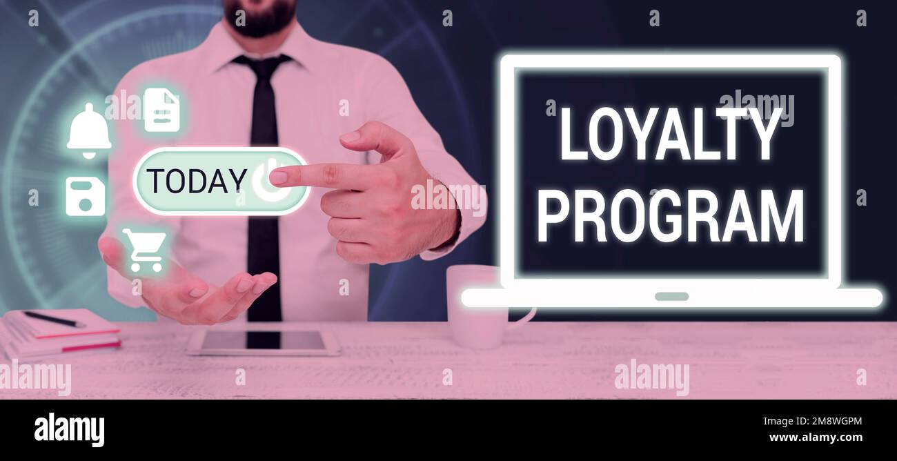 Text sign showing Loyalty Program, Conceptual photo marketing effort ...