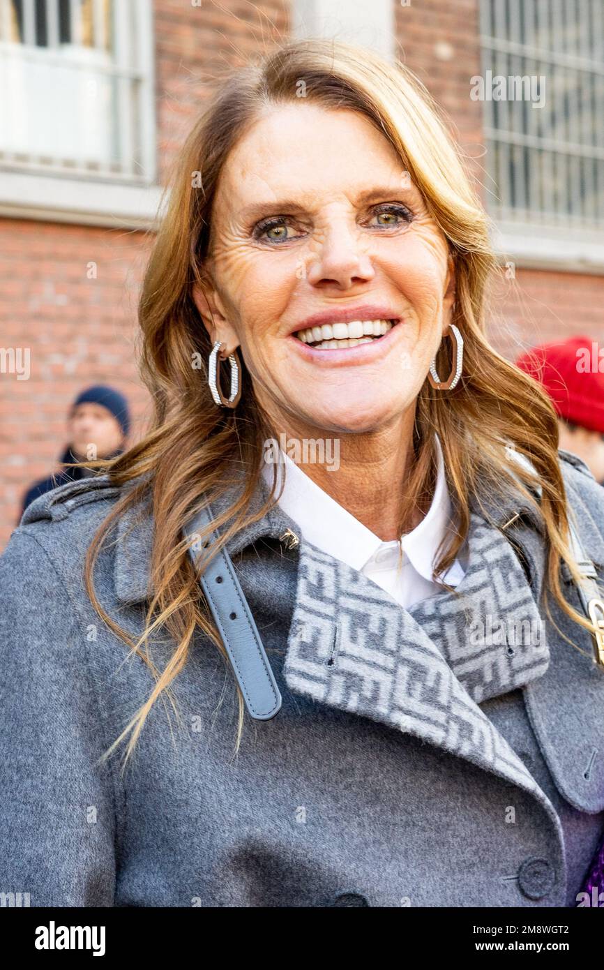 Milano, Italy. 14th Jan, 2023. Anna Dello Russo is seen at Fendi show ...