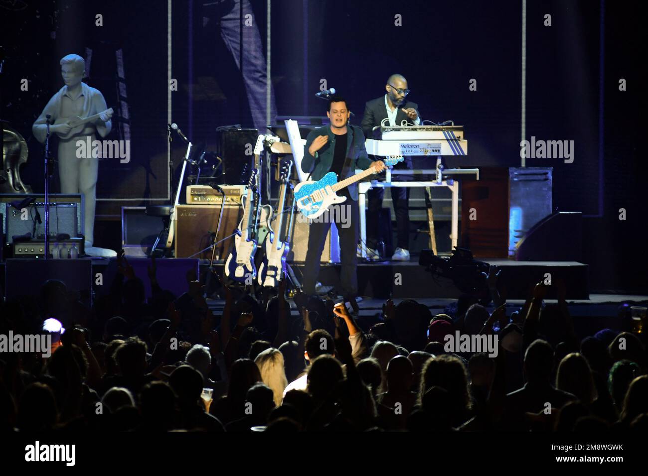 January 14, 2023, Inglewood, CA, USA: Jack White with Dominic Davis ...