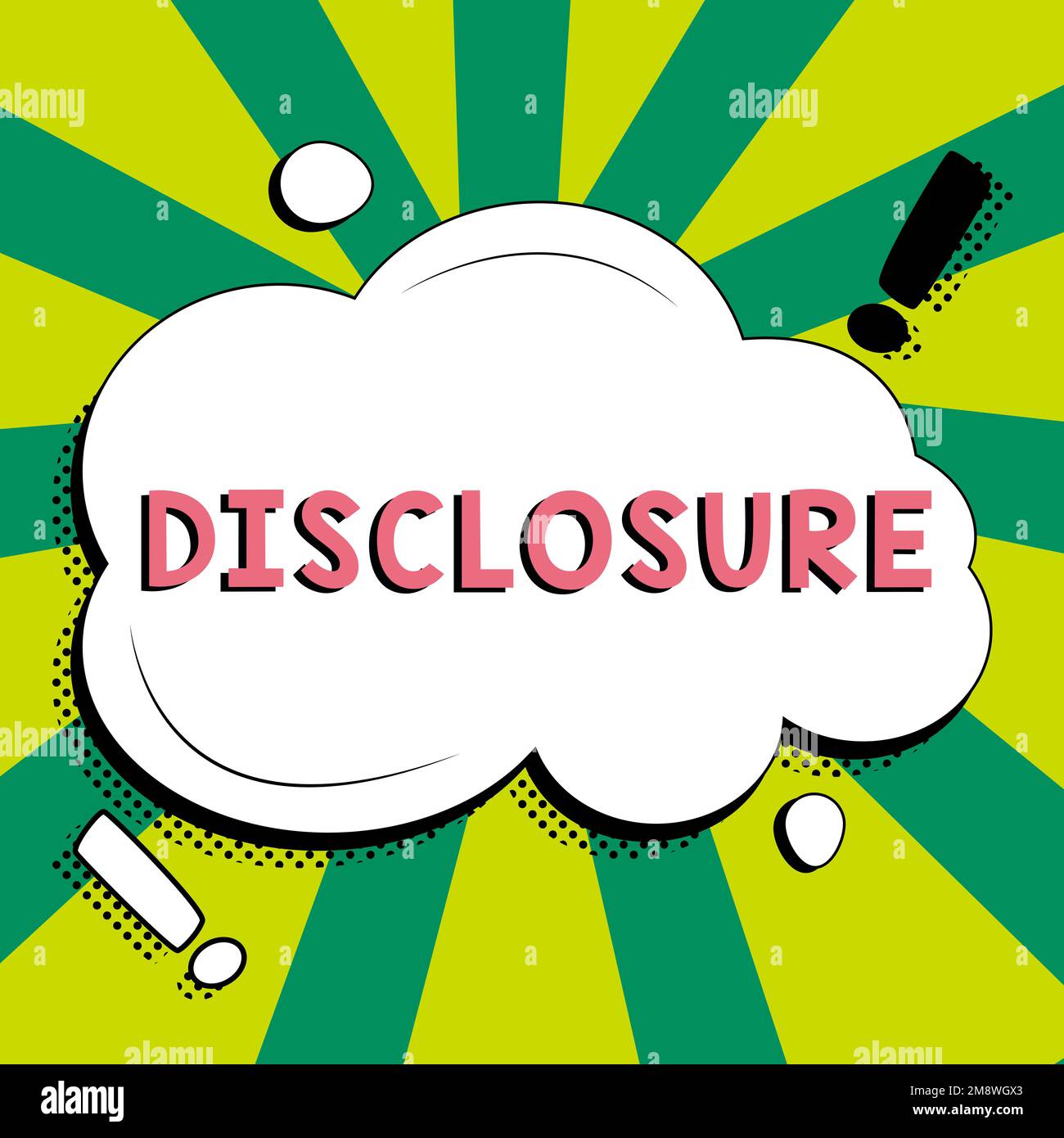 Hand writing sign Disclosure. Business showcase The action of making ...