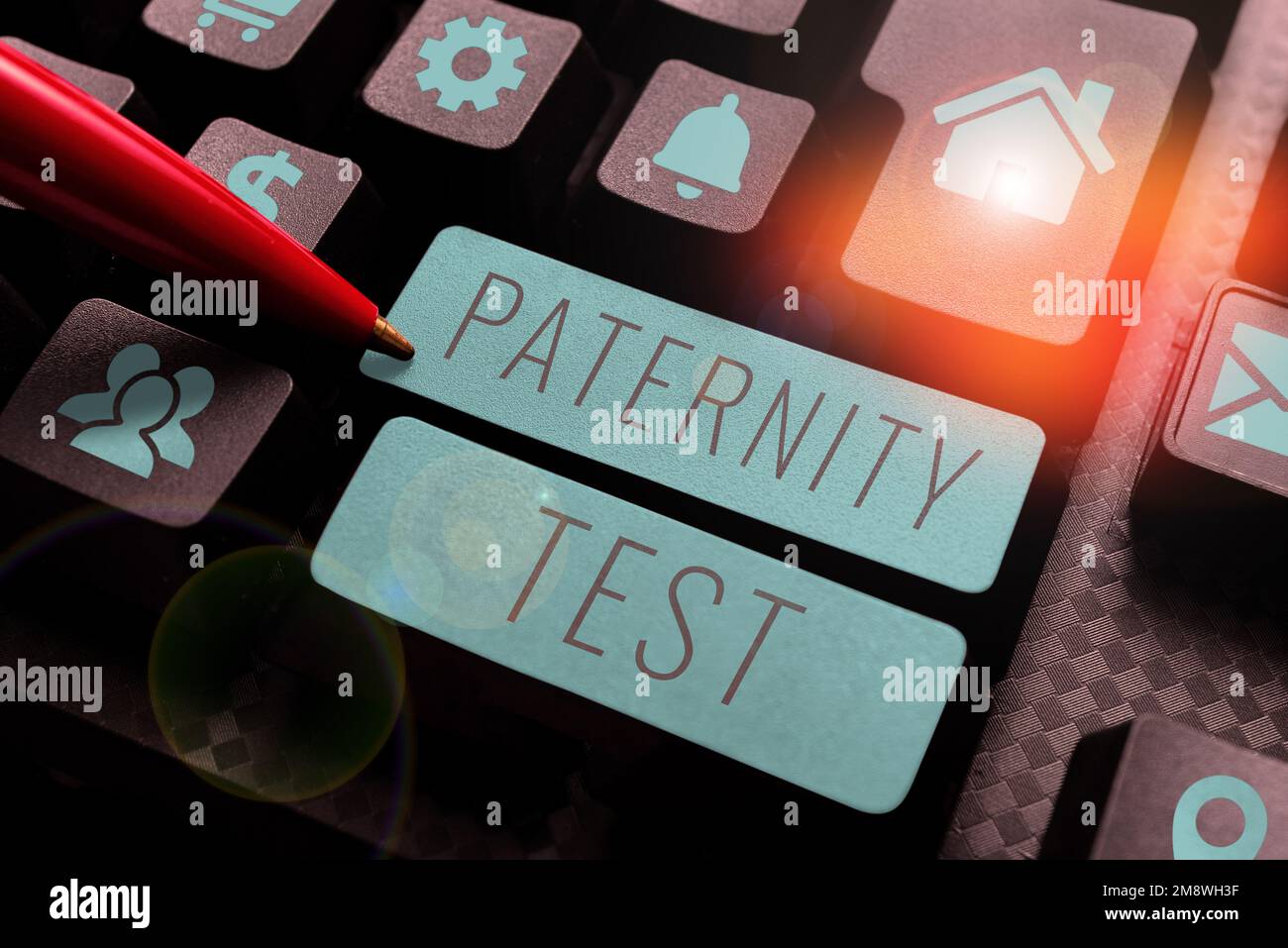 Text caption presenting Paternity Test. Business overview a test of DNA ...