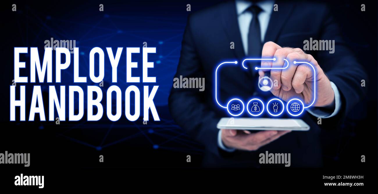 Conceptual display Employee Handbook. Word Written on Document that ... Conceptual display Employee Handbook. Word Written on Document that ...