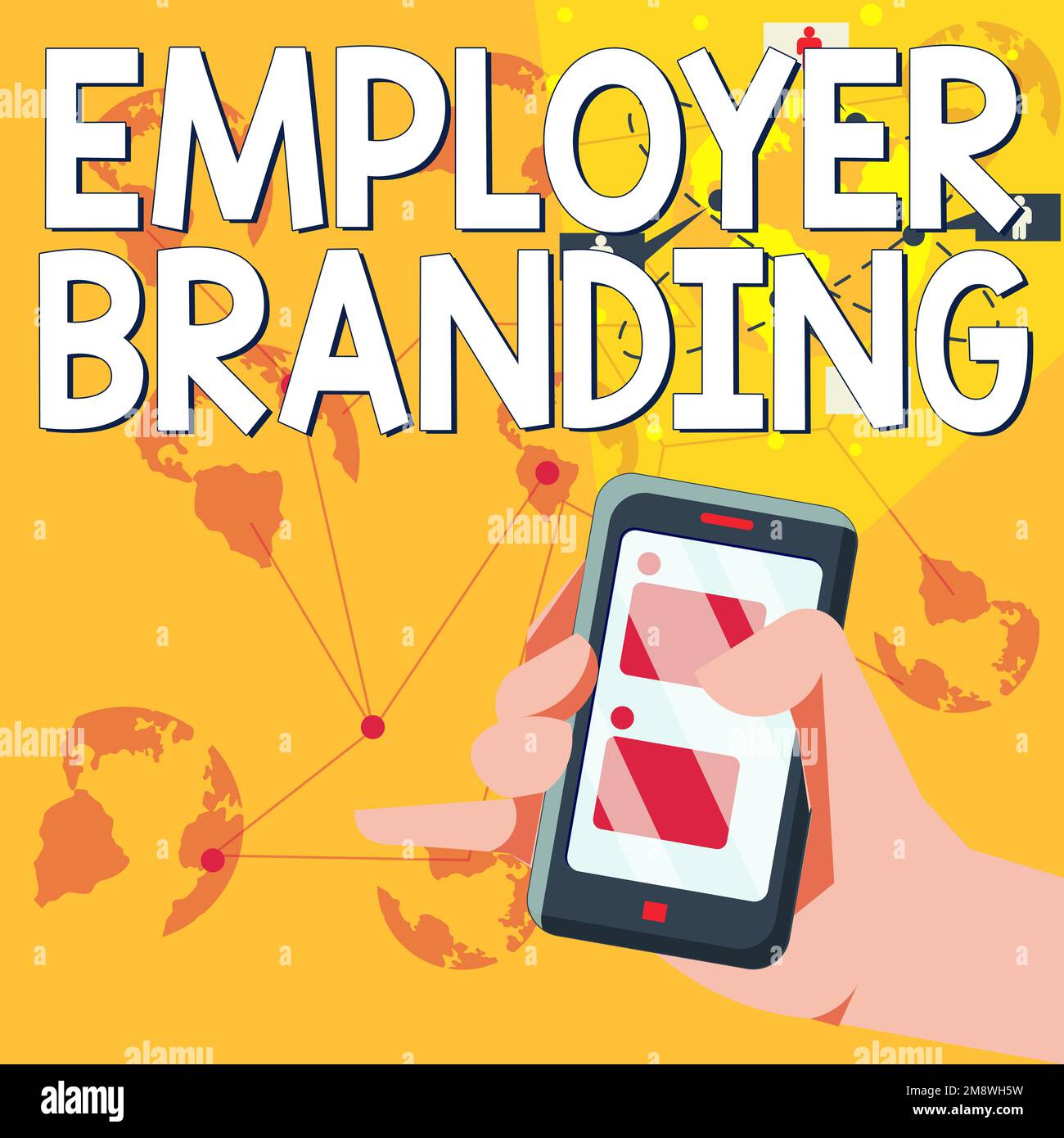 Writing displaying text Employer Branding. Business idea Process of ...