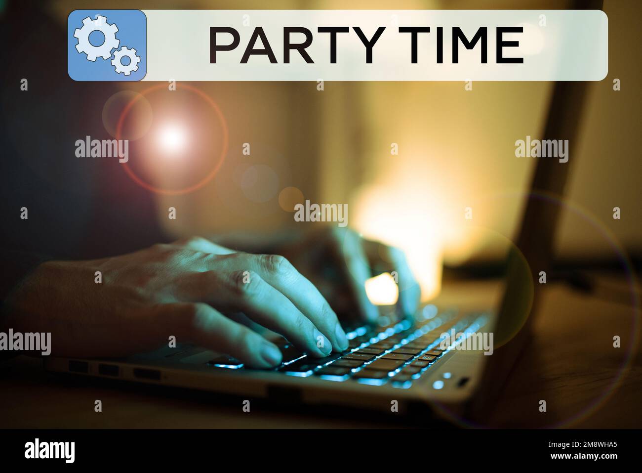 Text showing inspiration Party Time. Business concept the right moment ...