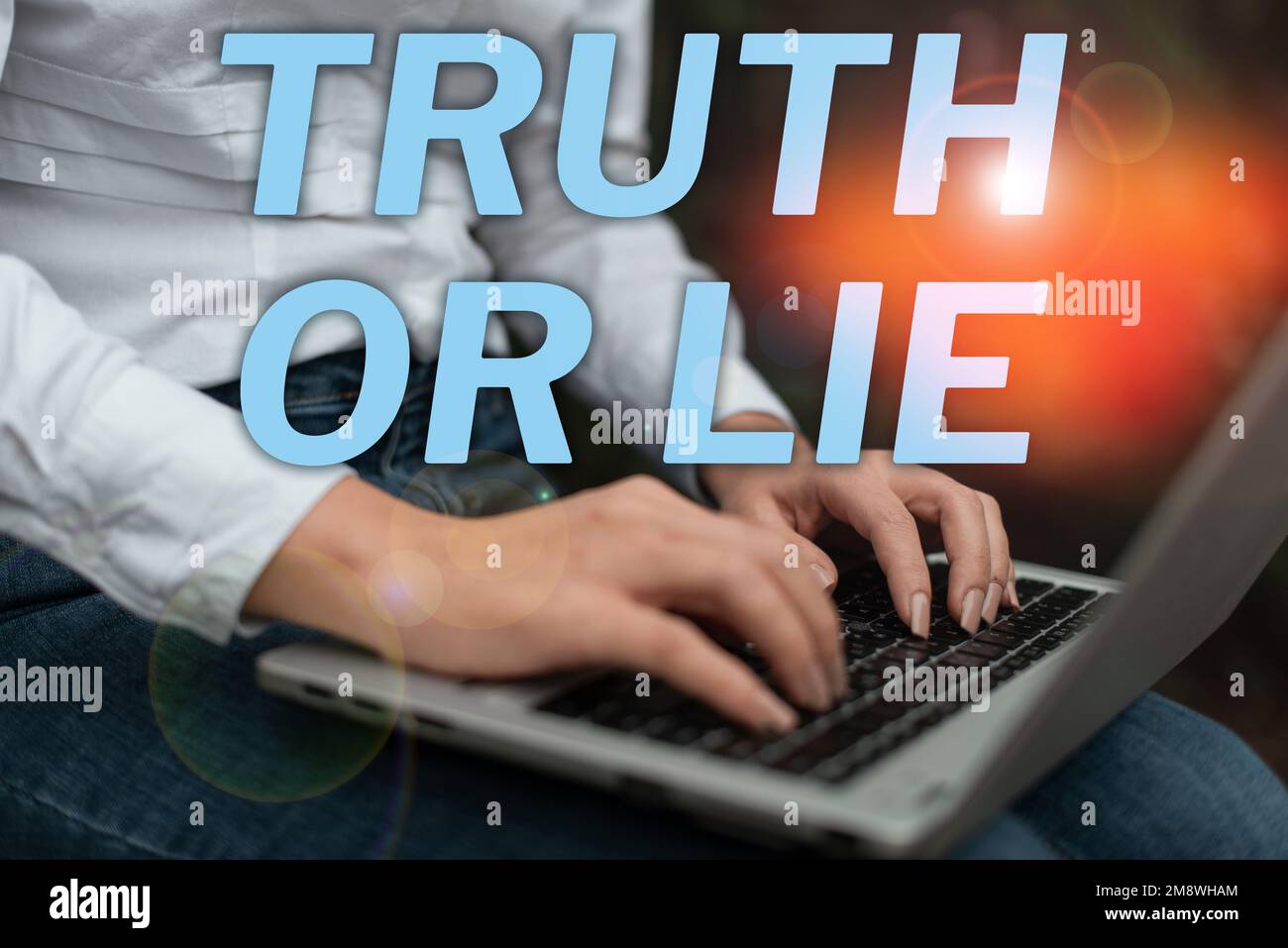 Sign displaying Truth Or Lie. Conceptual photo Decision between being ...