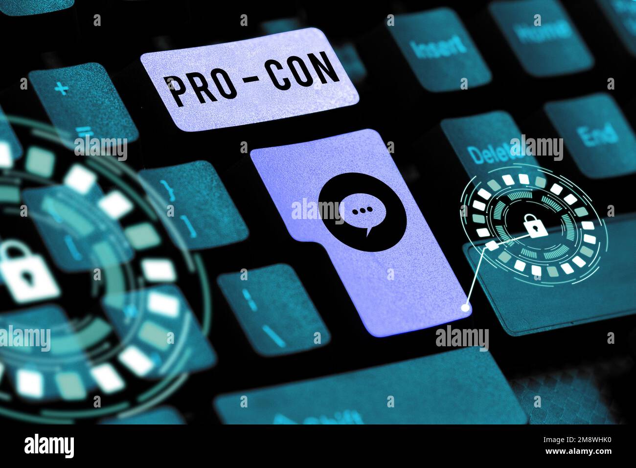 Sign displaying Pro Con. Word Written on everything its benefits and ...