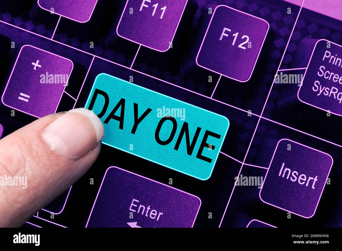 Conceptual display Day One. Business idea Start moment First step ...