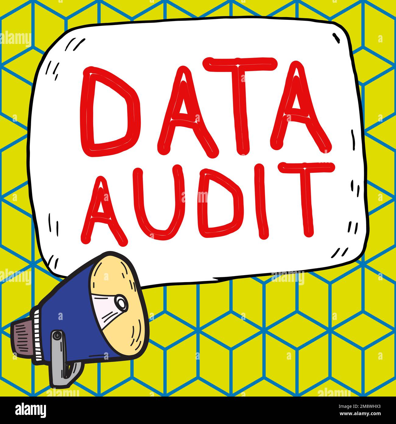 Conceptual caption Data Audit. Business showcase auditing of data to ...