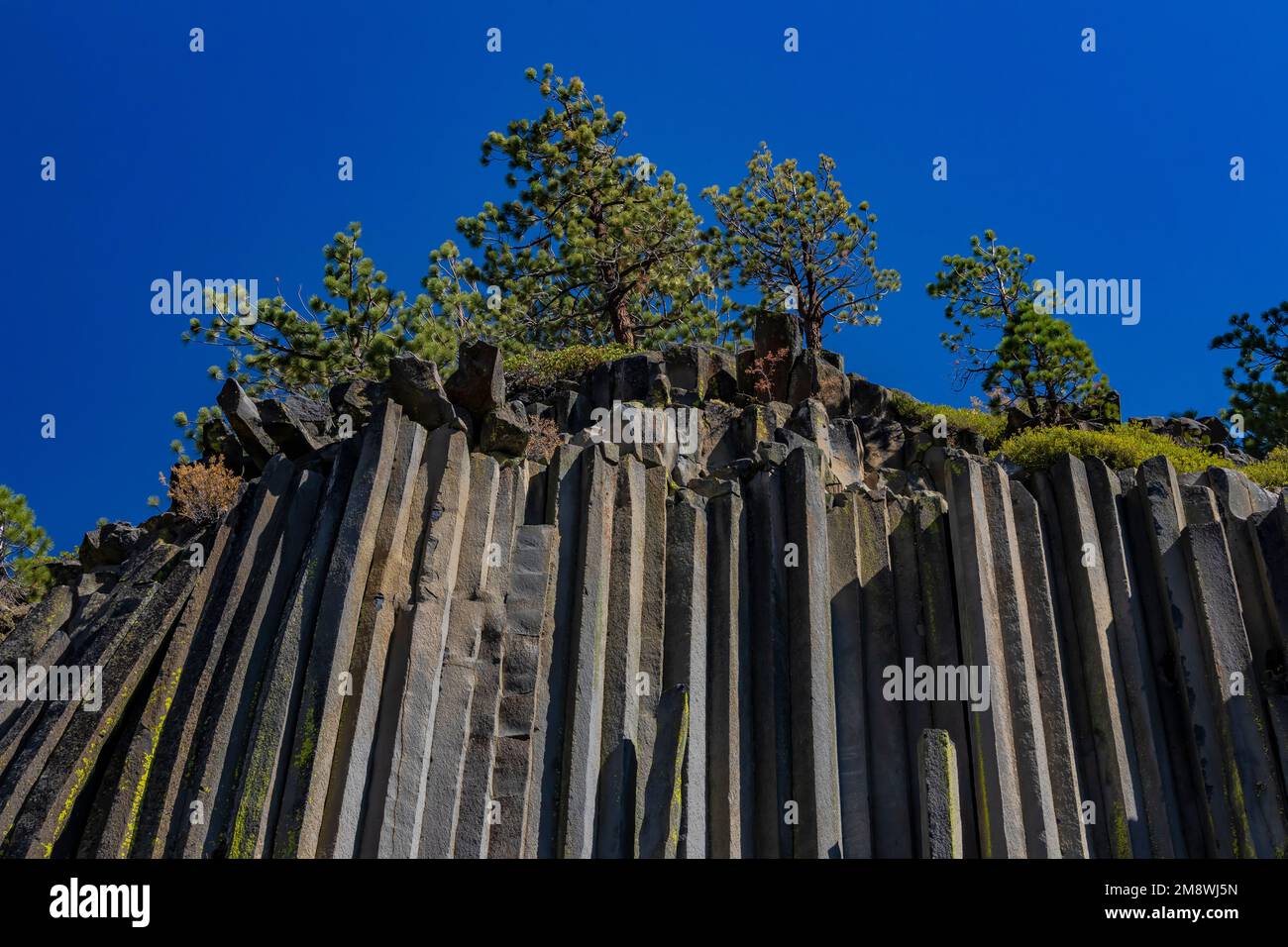 Basaltic columns created by cooling lava in Devils Postpile National ...