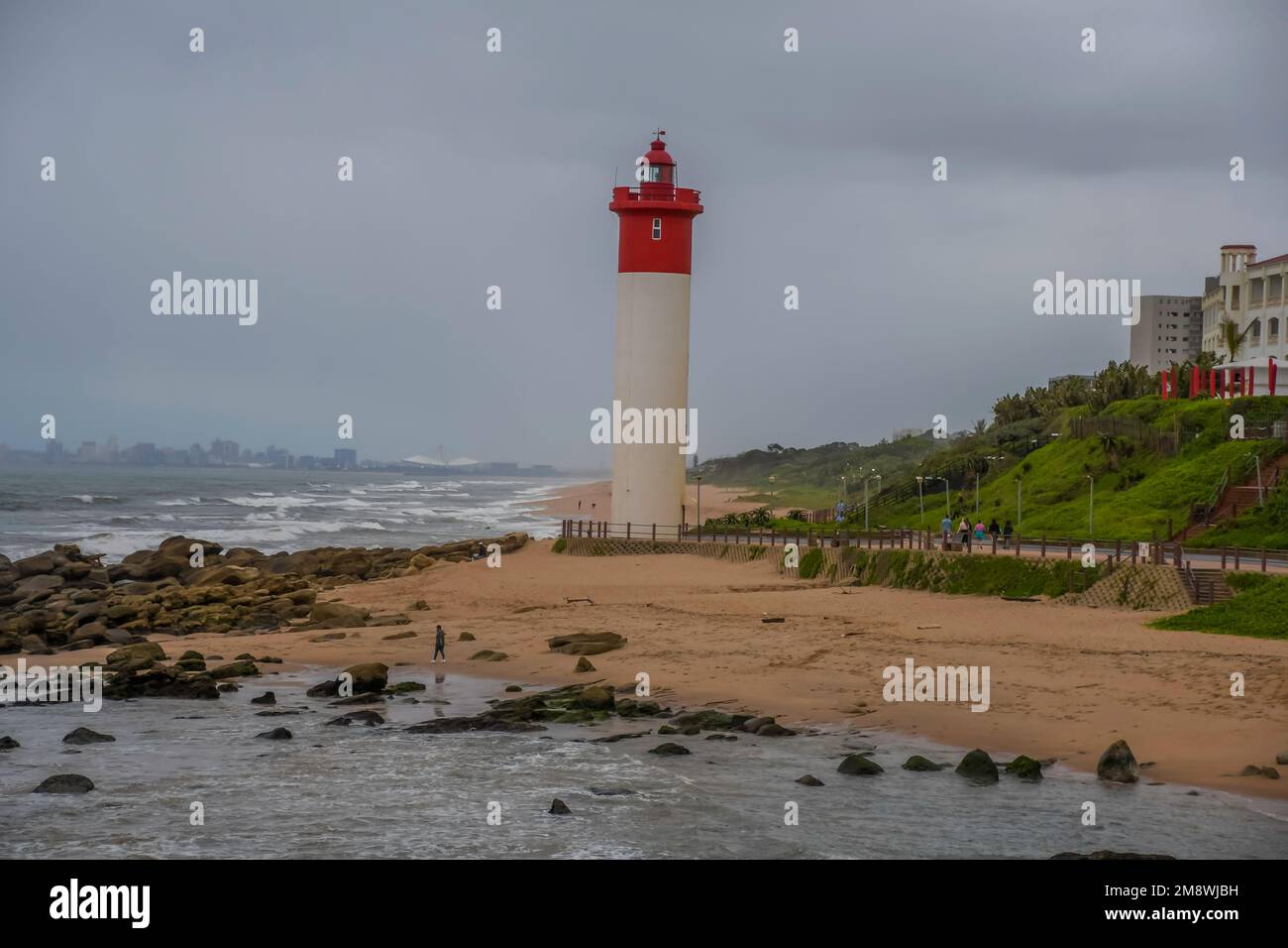 Umhlanga lighthouse seascape in Durban Kwazulu Natal South Africa Stock ...