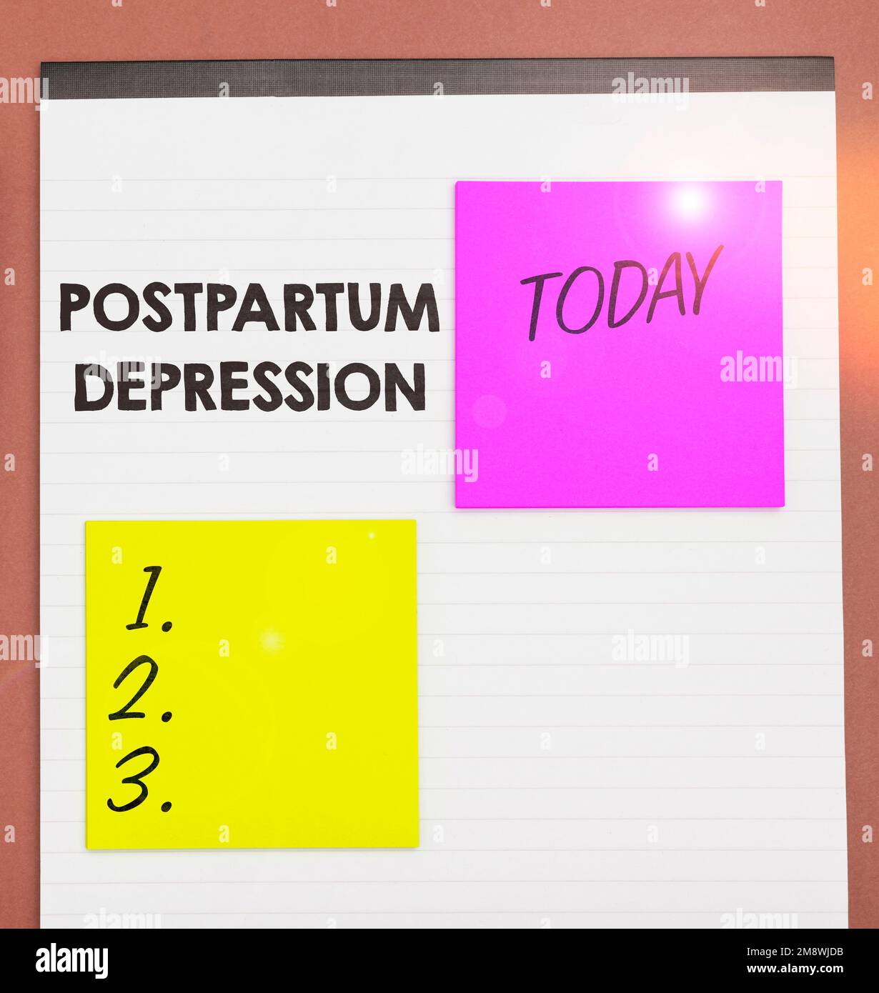 Hand writing sign Postpartum Depression. Business concept a mood ...