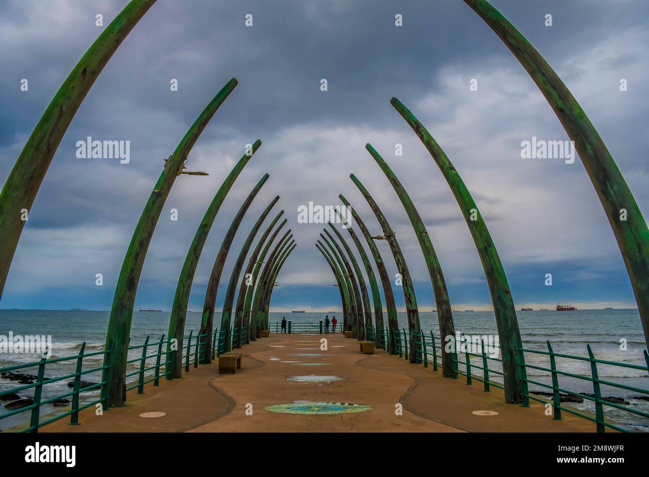 Umhlanga whalebone pier seascape in Umhlanga rocks Durban north Stock ...