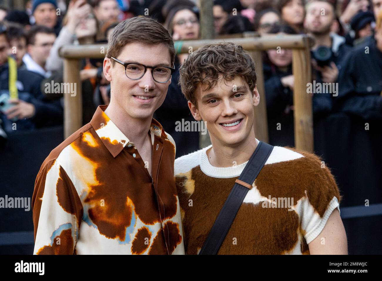 Milano, Italy. 14th Jan, 2023. Hunter Doohan, Fielder Jewett are seen ...