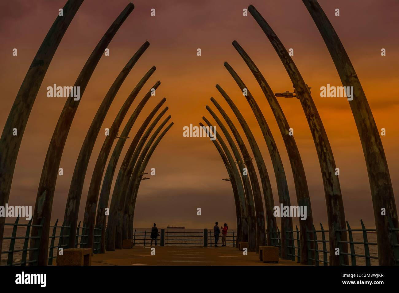 Umhlanga whalebone pier seascape in Umhlanga rocks Durban north Stock ...