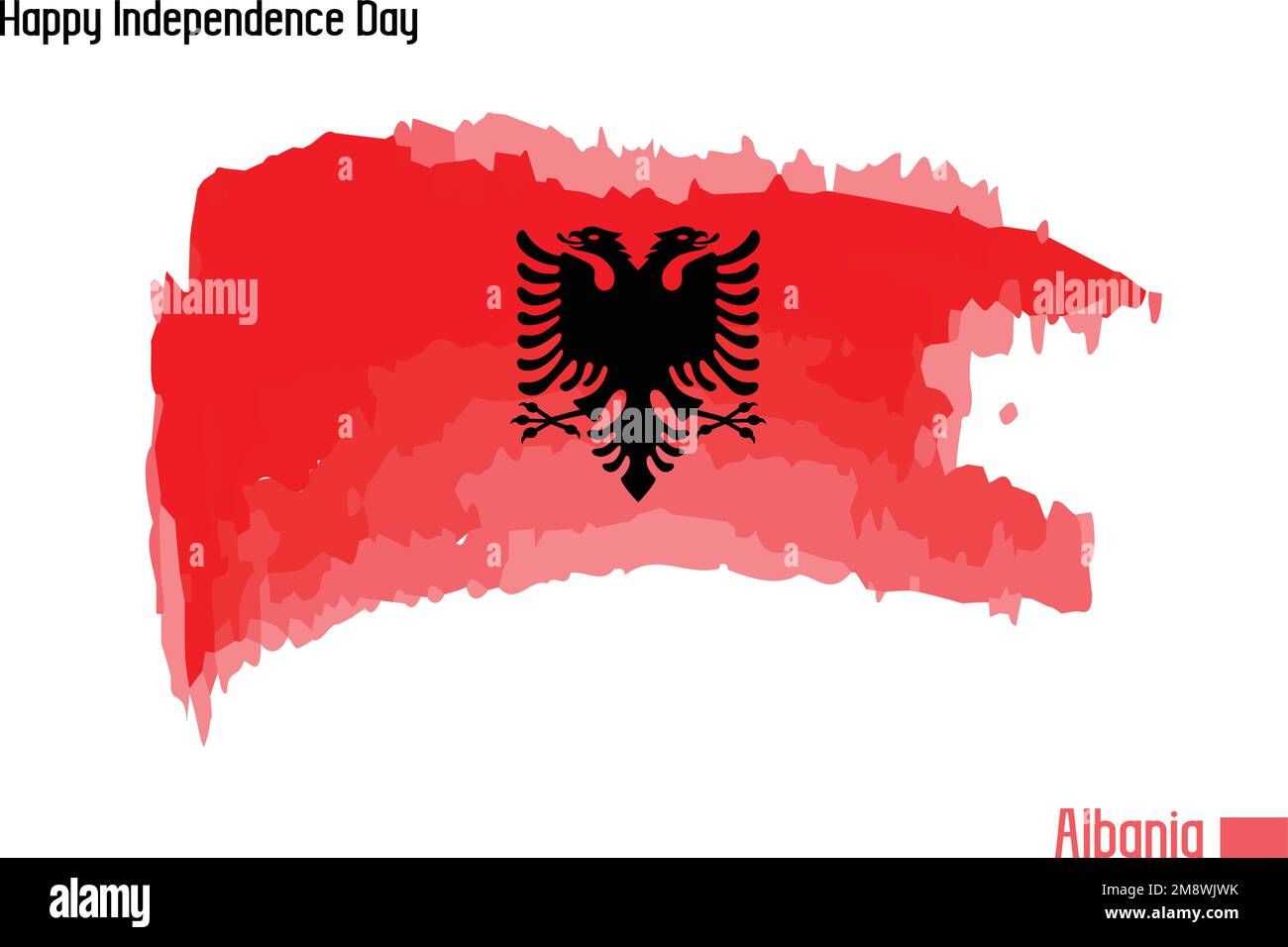 Albania national flag official Cut Out Stock Images & Pictures - Alamy
