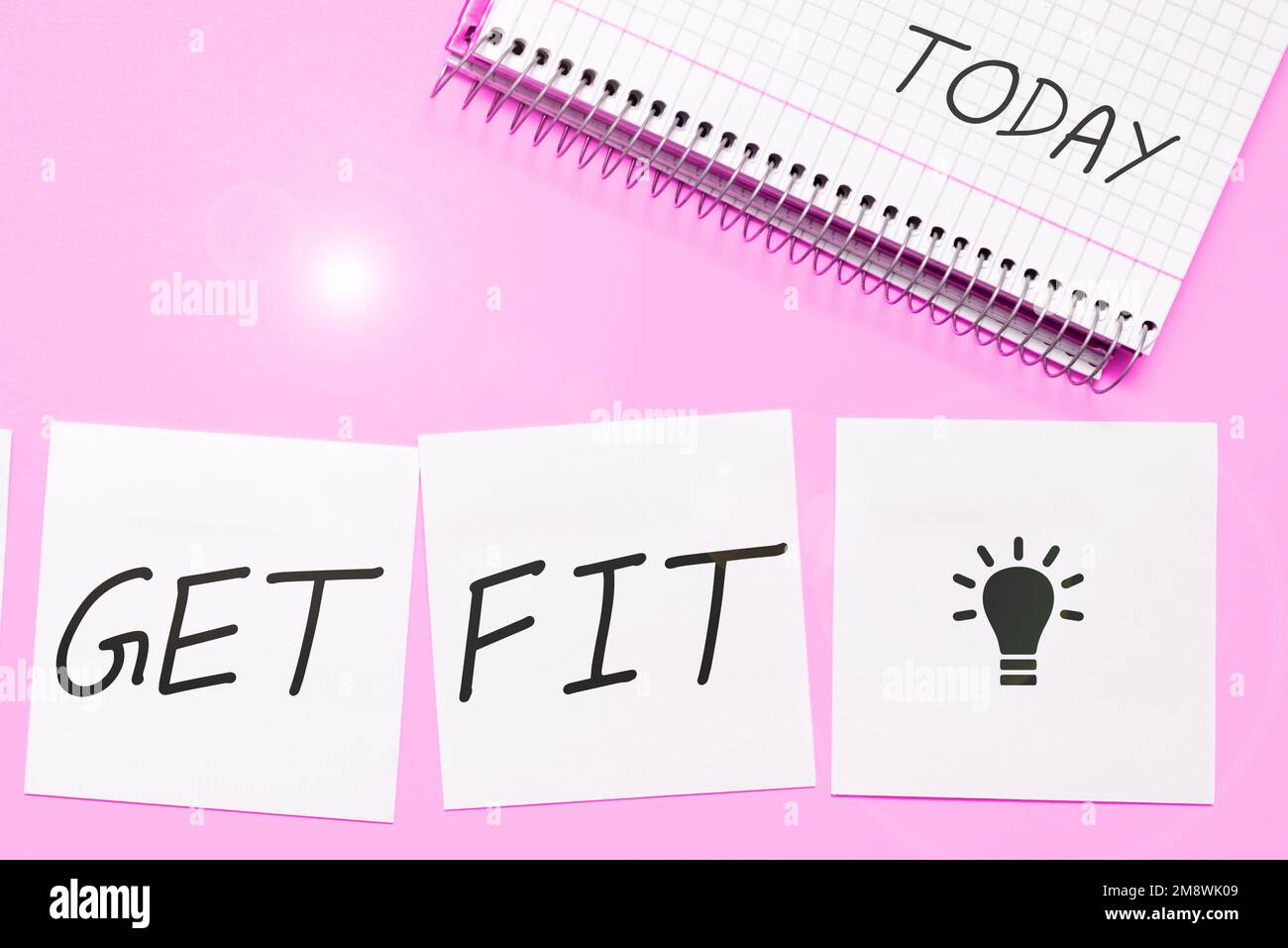 Text caption presenting Get Fit. Business concept right size or shape ...