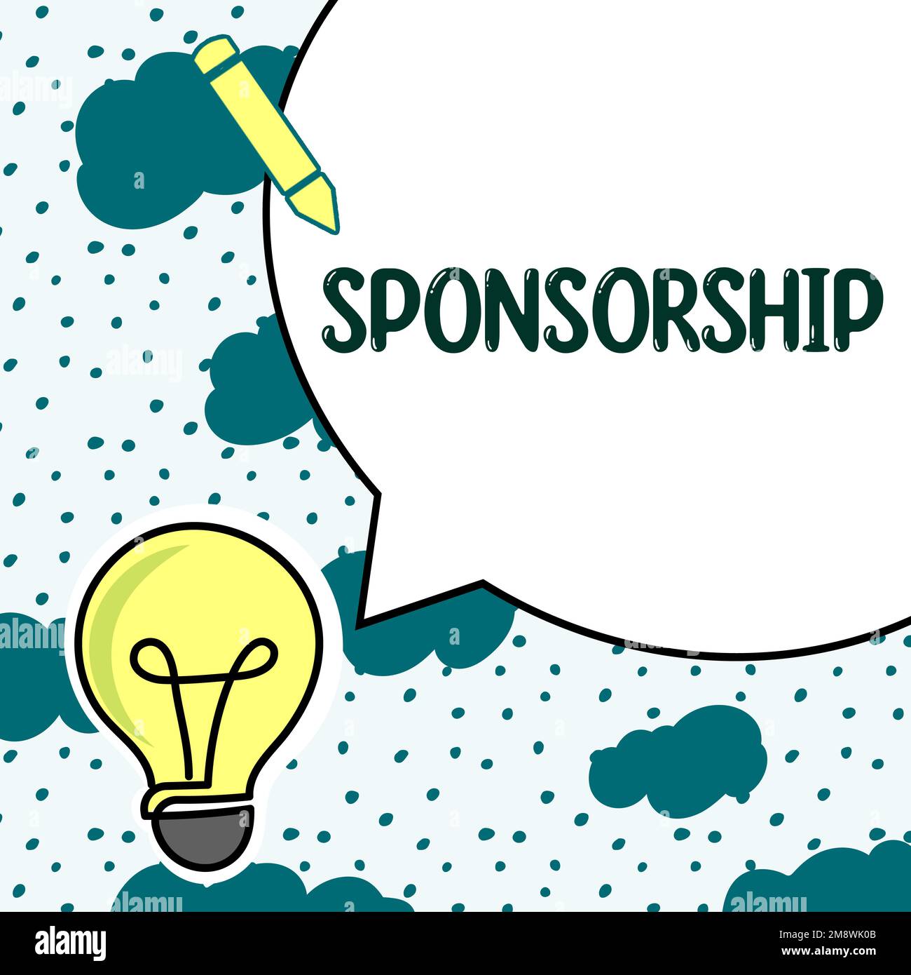 Writing displaying text Sponsorship. Word for Position of being a ...