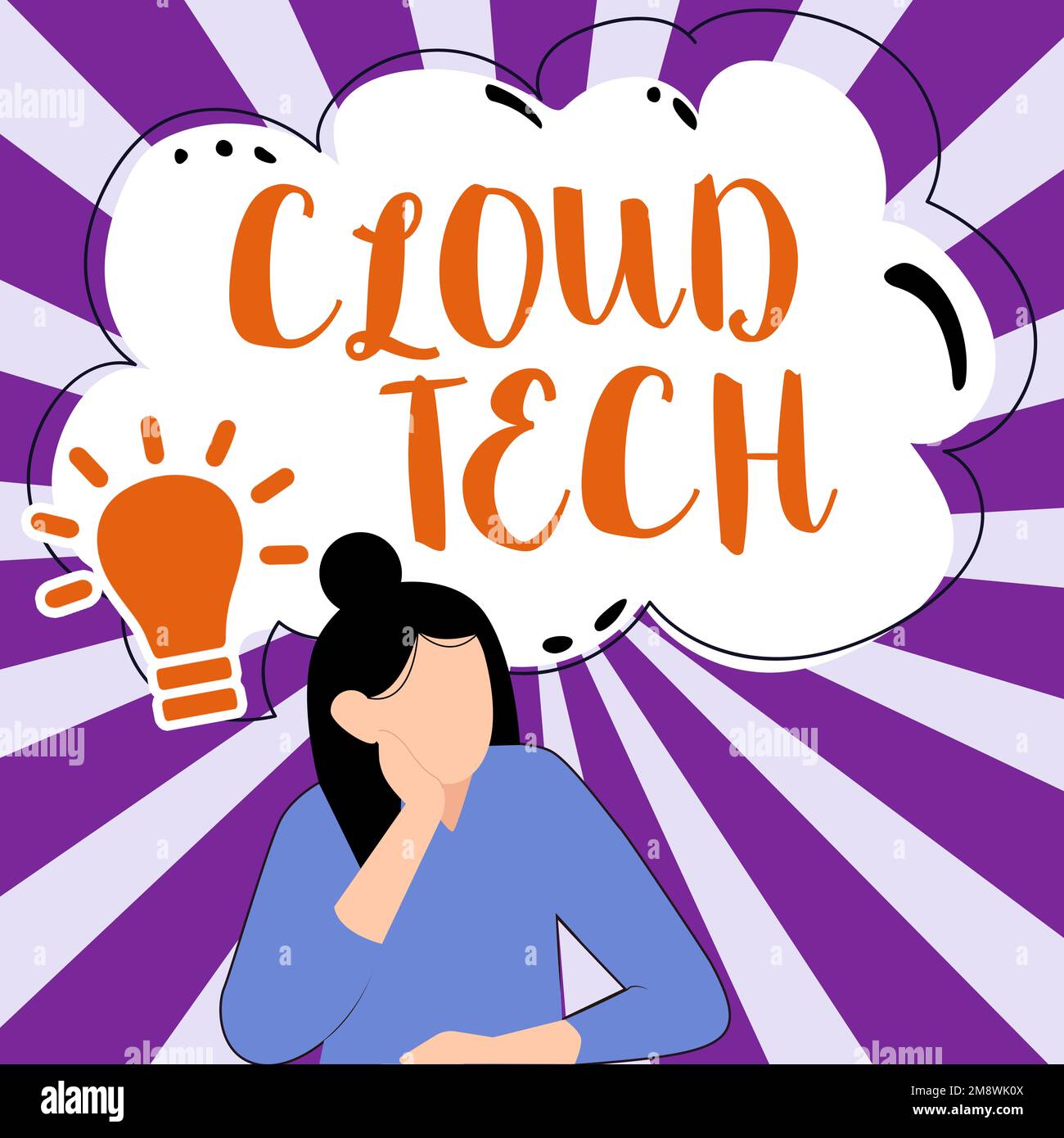 Sign Displaying Cloud Tech Word For Storing And Accessing Data And