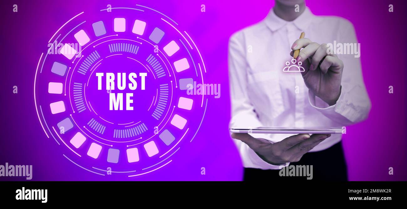 Conceptual display Trust Me. Word for Believe Have faith in other ...