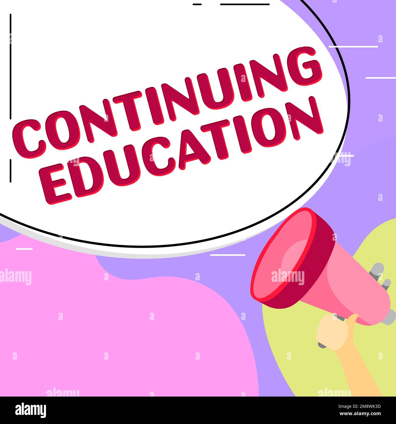 Writing displaying text Continuing Education, Concept meaning Continued ...