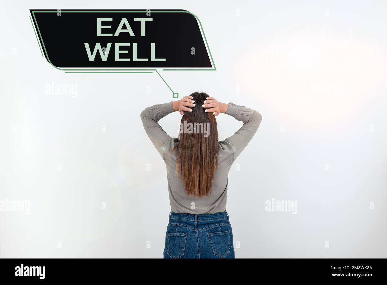 Conceptual display Eat Well. Word for Practice of eating only foods ...