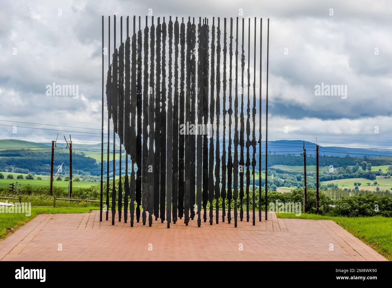 Nelson Mandela capture site , steel statue in Howick midlands KwaZulu ...