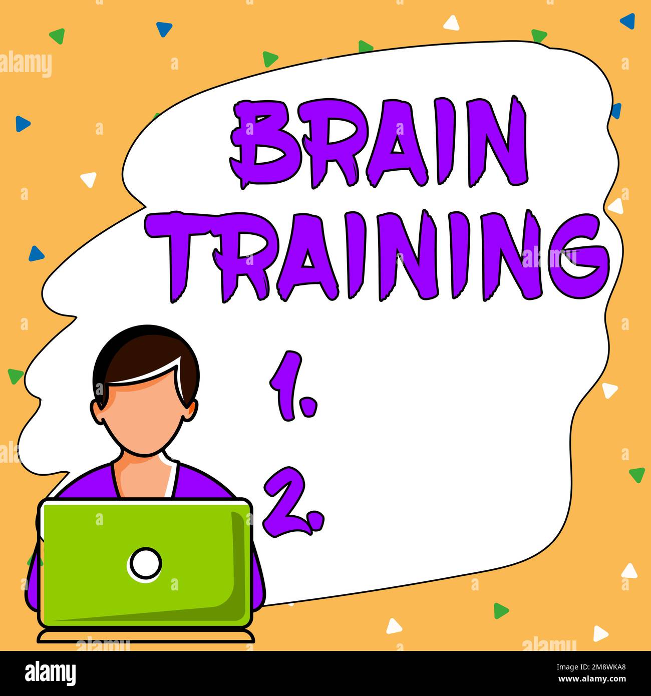 Hand writing sign Brain Training. Business overview mental activities ...