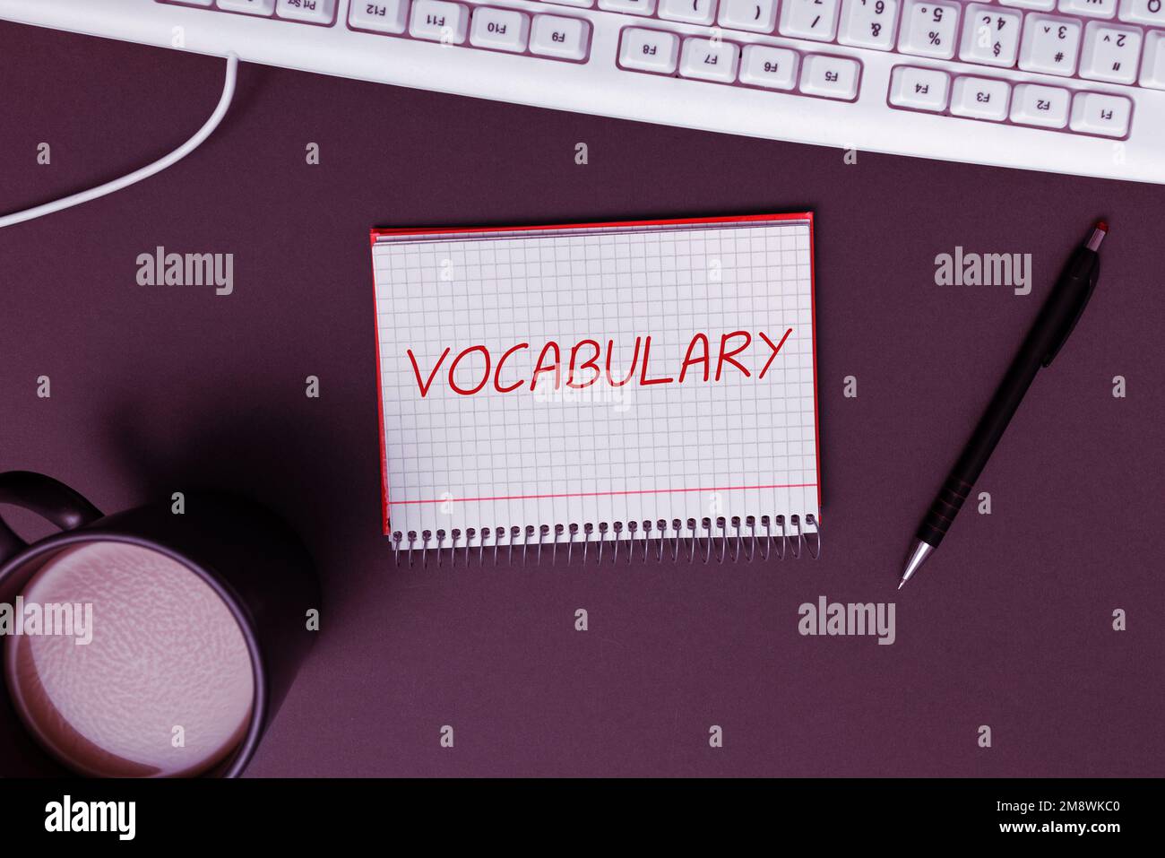 Writing Displaying Text Vocabulary Conceptual Photo Collection Of