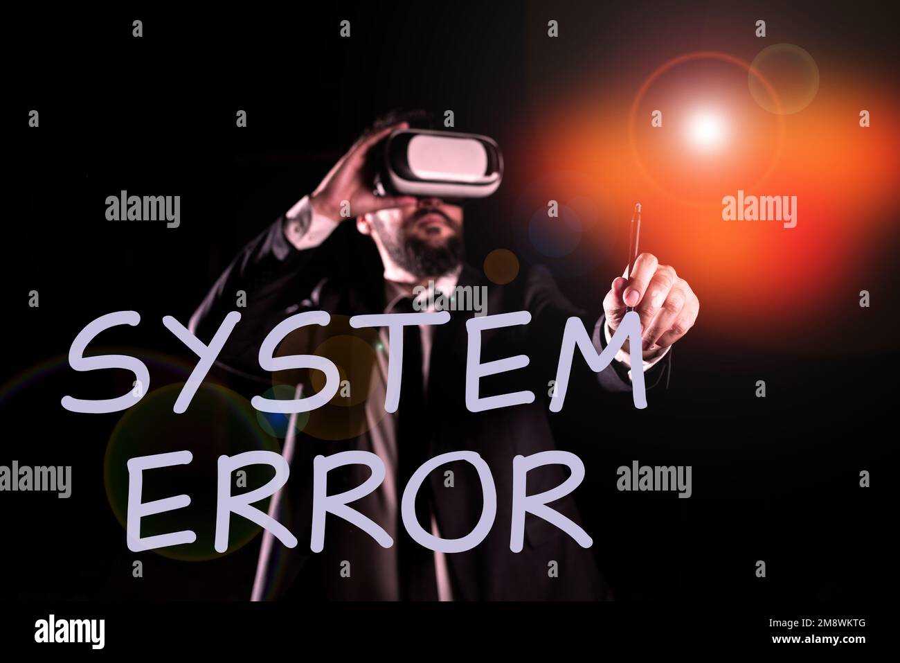 Text showing inspiration System Error. Business overview Technological ...