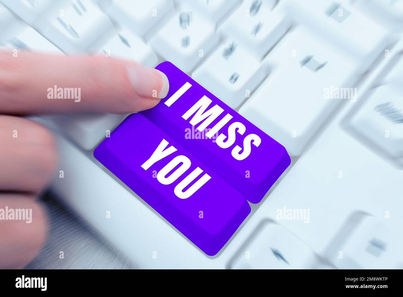 Text sign showing I Miss You. Word for Feeling sad because you are not ...