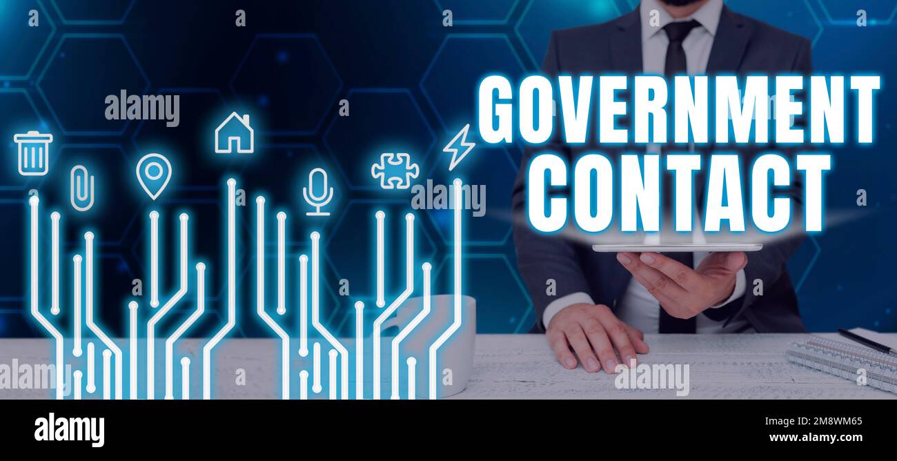 Handwriting text Government Contact. Business idea debt security issued ...