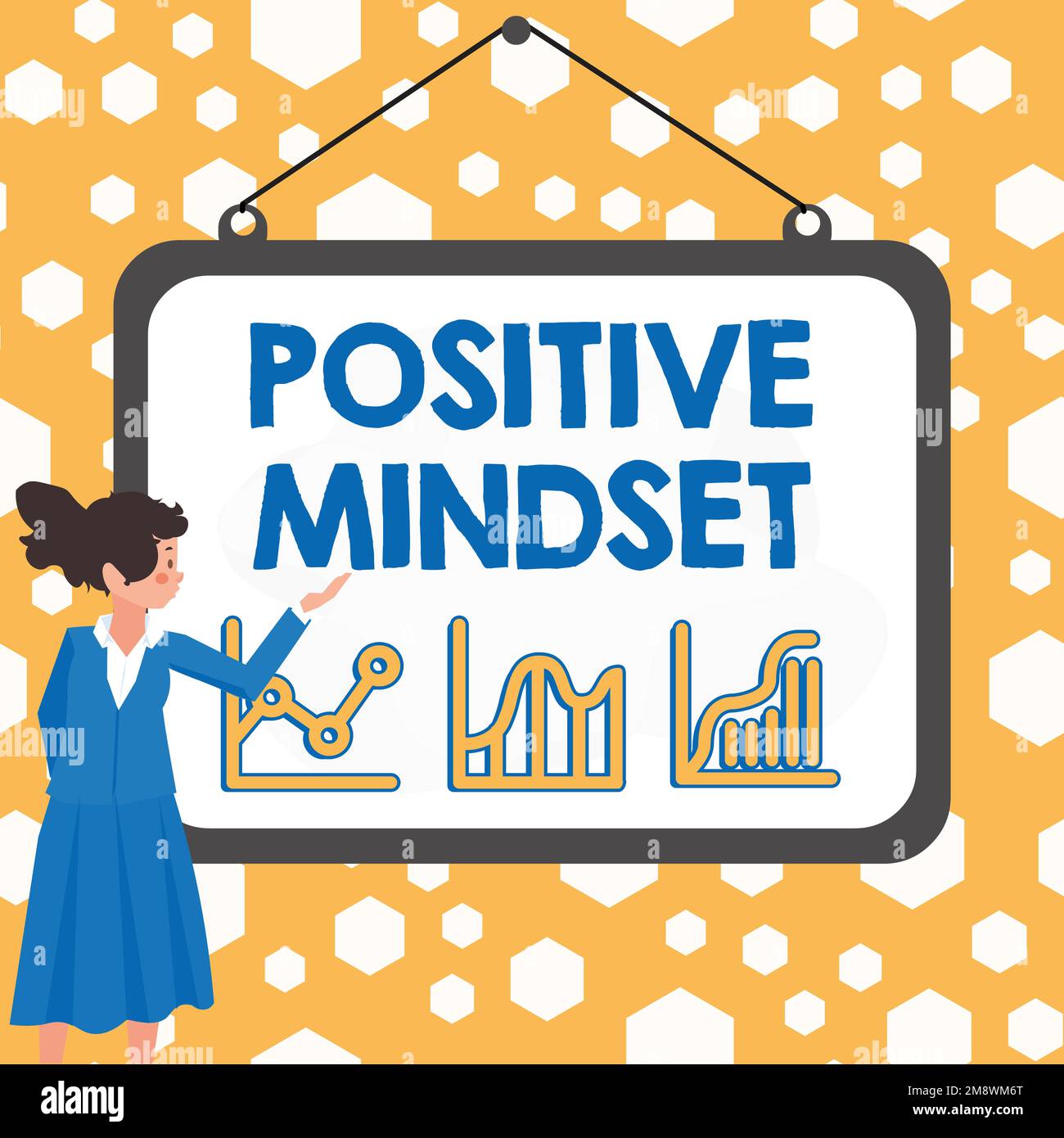 Text caption presenting Positive Mindset. Internet Concept mental and ...