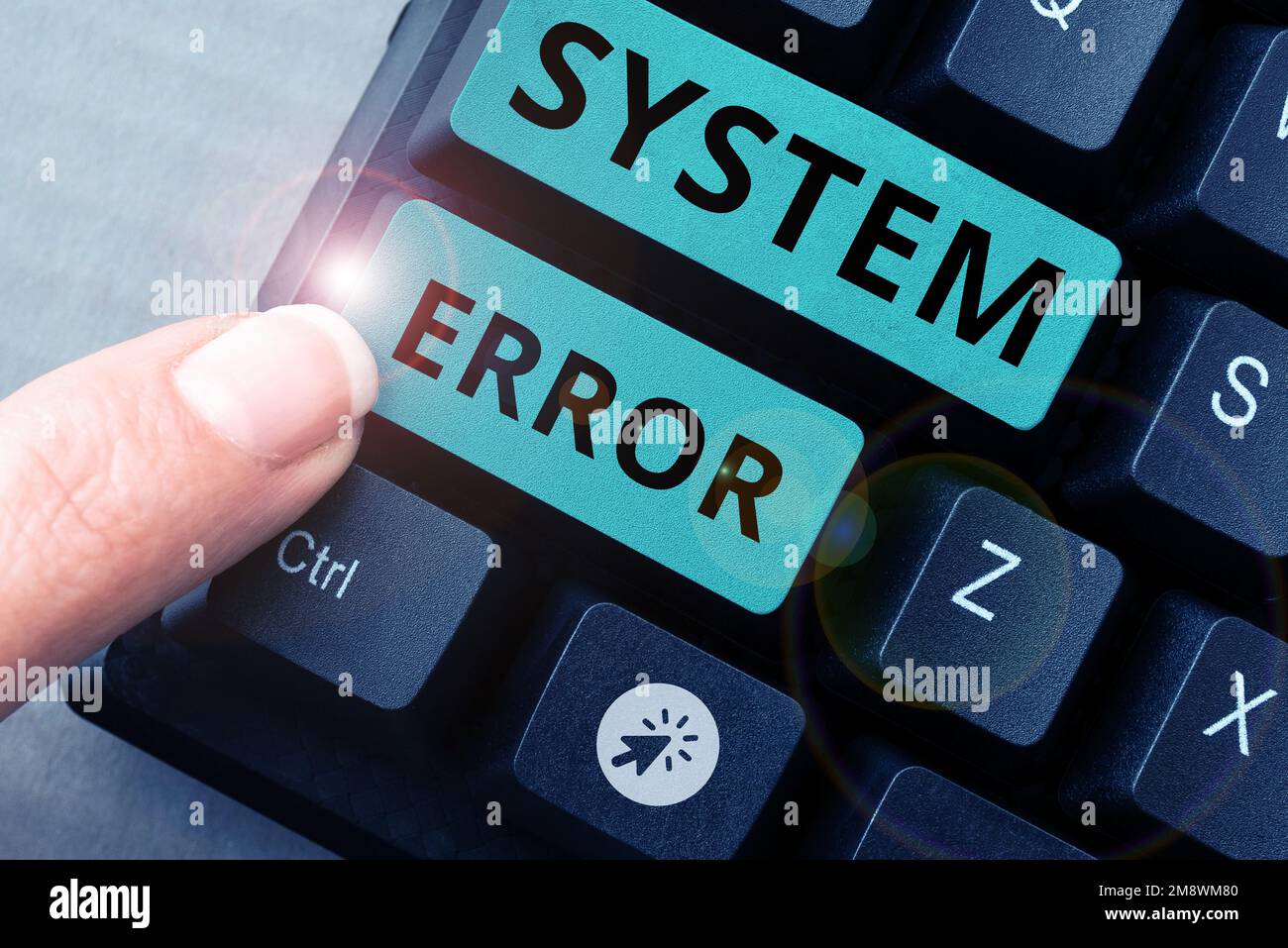 Hand writing sign System Error. Internet Concept Technological failure ...