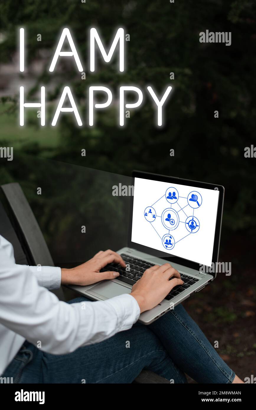 Handwriting text I Am Happy. Business overview To have a fulfilled life ...