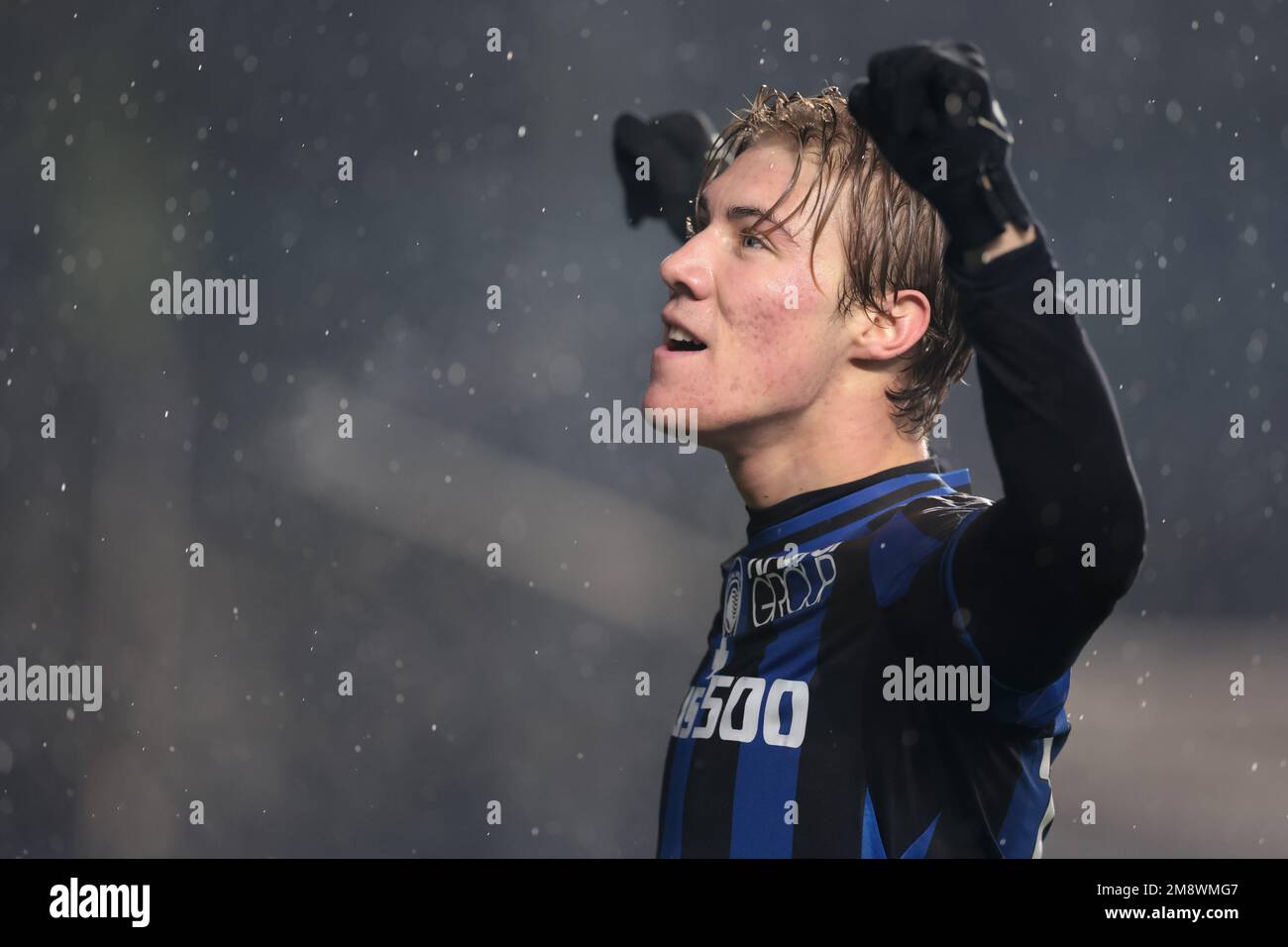 Bergamo, Italy, 15th January 2023. Rasmus Hojlund of Atalanta ...
