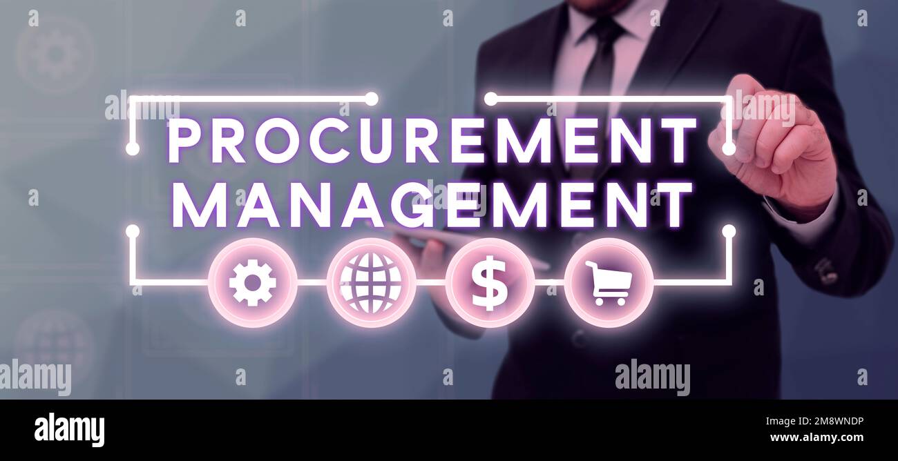 Writing displaying text Procurement Management. Conceptual photo buying ...