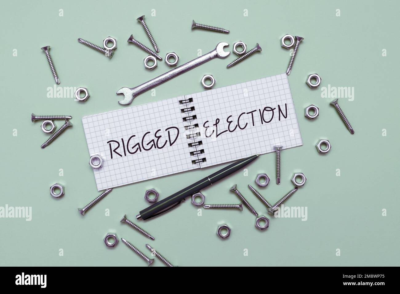 Text sign showing Rigged Election. Internet Concept Manage drilling ...