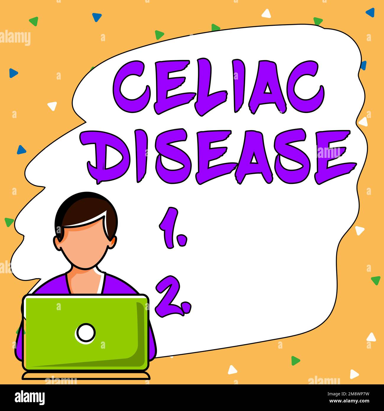 Sign displaying Celiac Disease. Word Written on Small intestine is ...
