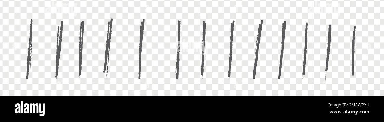 Tally mark. Single counting sticks on an isolated background. Vector ...