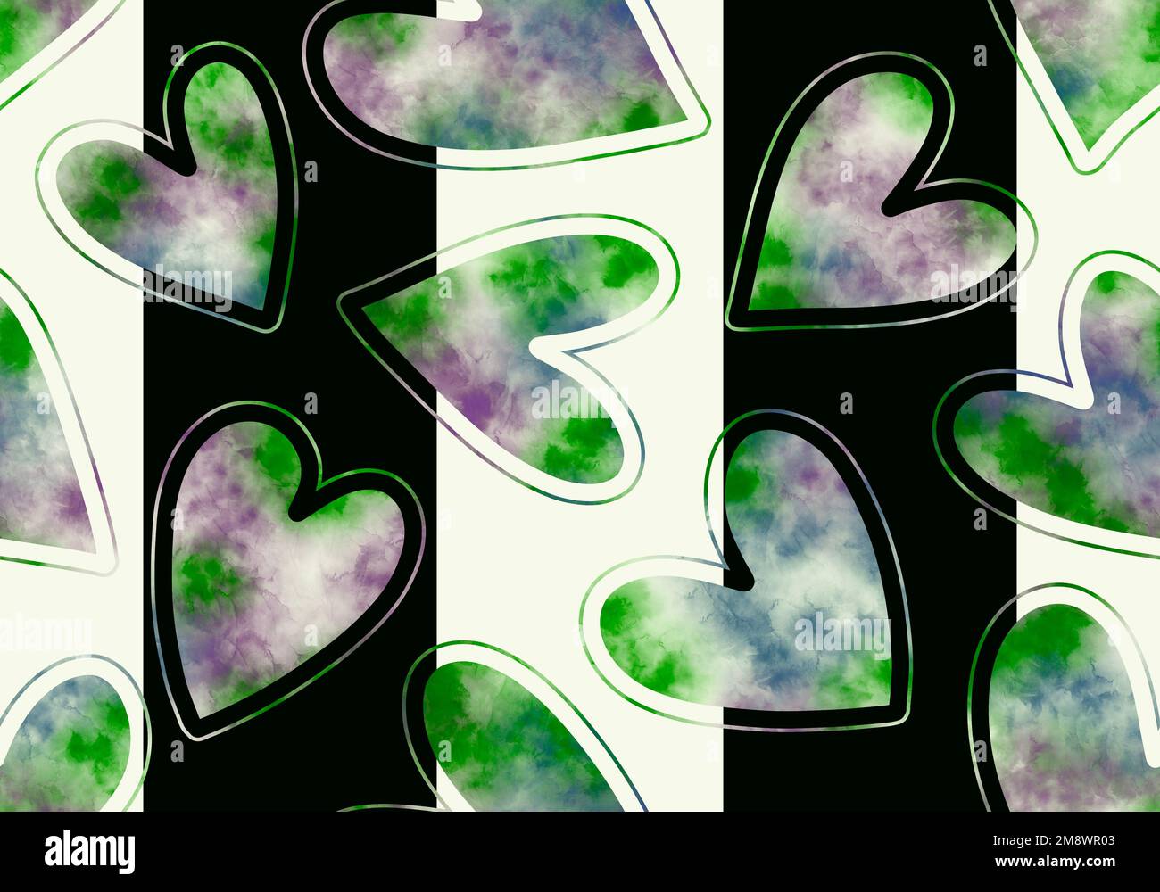 Valentines hearts seamless cartoon pattern for wrapping paper and kids ...